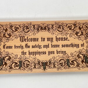 Bram Stoker Dracula Decor Welcome Sign Quote Key Holder, Welcome to My ...