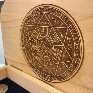 Demonic Ouija Board Box With Storage – Engraved Wooden Spirit Board ...
