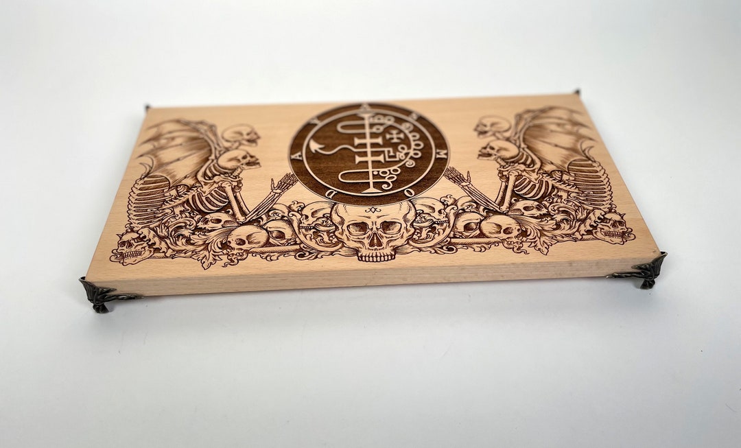 Asmodeus Sigil. Sigil of Asmoday Altar Board Engraved, Wooden Ritual ...