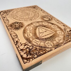 Alchemy Symbols Board Laser Engraved on Wood ,occult Sign ,gothic ...
