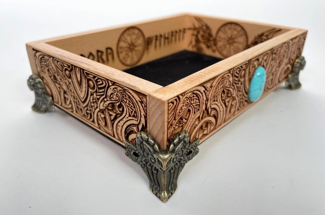 Valhalla Crystal Tray ,tarot Cards Holder Viking Gift Ideas ,victory or ...