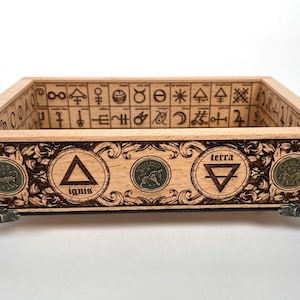 Alchemy Symbols Zodiac Signs Tarot Cards Holder Engraved , Alchemy ...