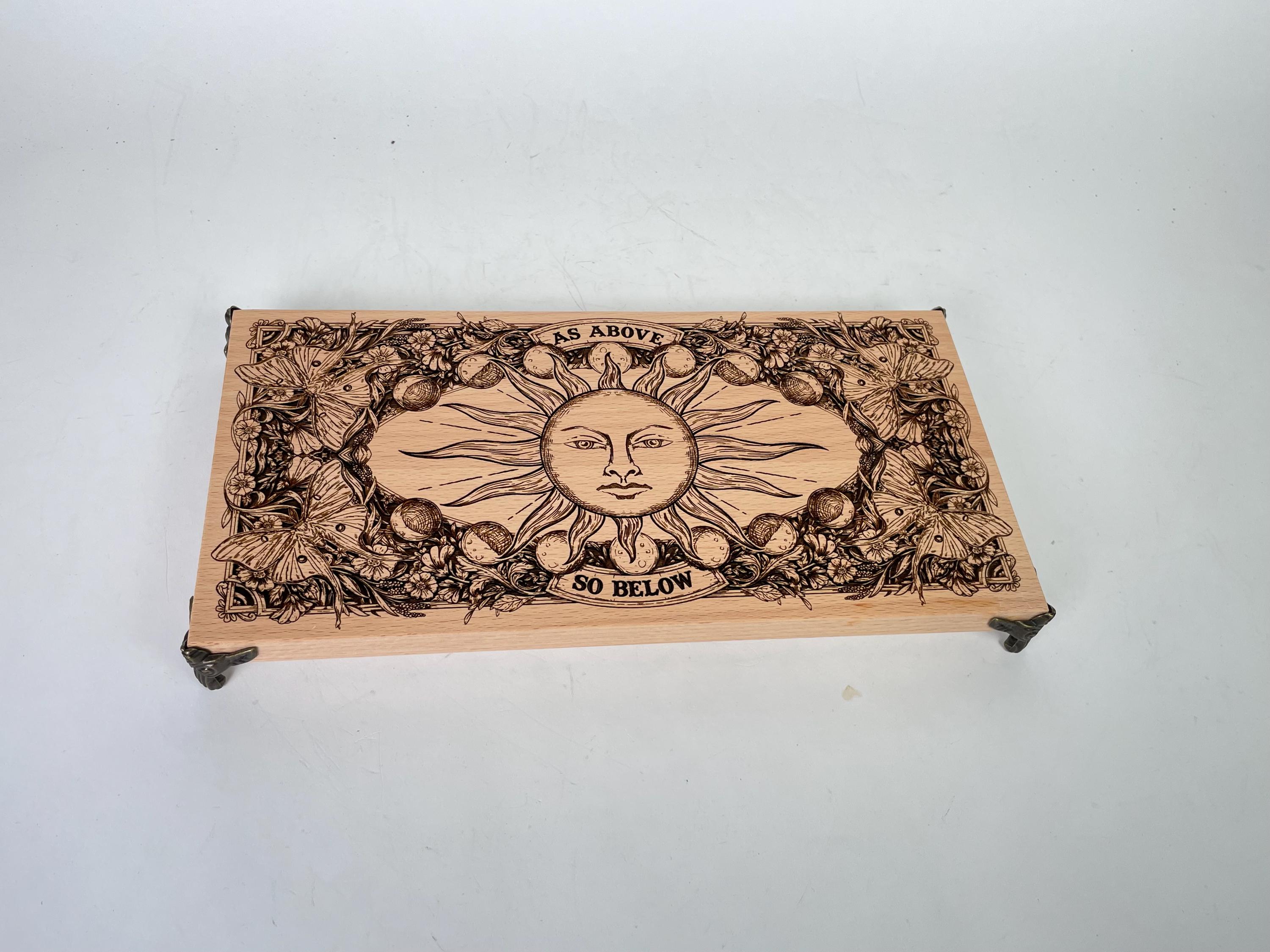 Altar Table as Above so Below ,sun Ritual Board Offering ,crystal ...