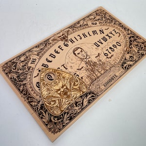 Vampire Wooden Ouija Board With Planchette , Dracula Spirit Occult ...