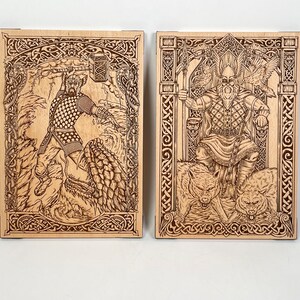 Thor Fighting the MIDGARD SERPENT With His Hammer Mjolnir, Norse ...