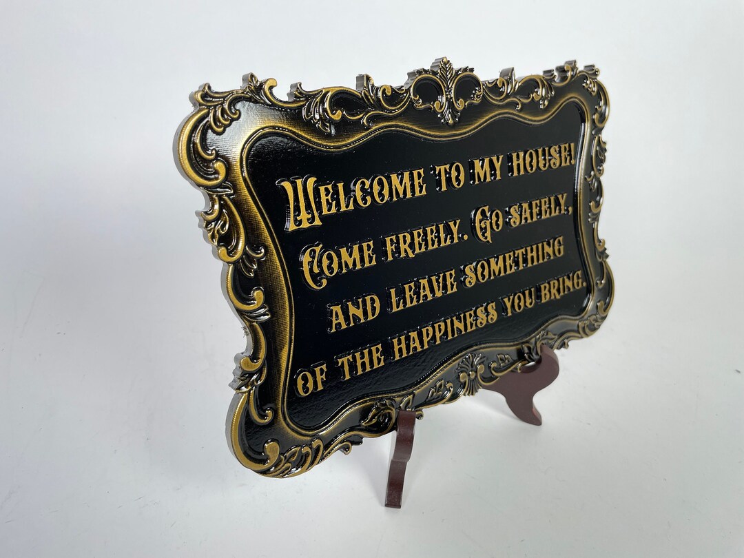 Bram Stoker Dracula Quote Welcome Sign Wall Decor Welcome to My House ...