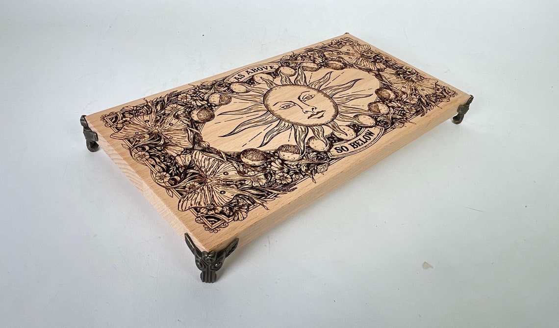 Altar Table as Above so Below ,sun Ritual Board Offering ,crystal ...
