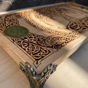 Altar Table Tree of Life Viking Engraved, Norse Wooden Ritual Table ...