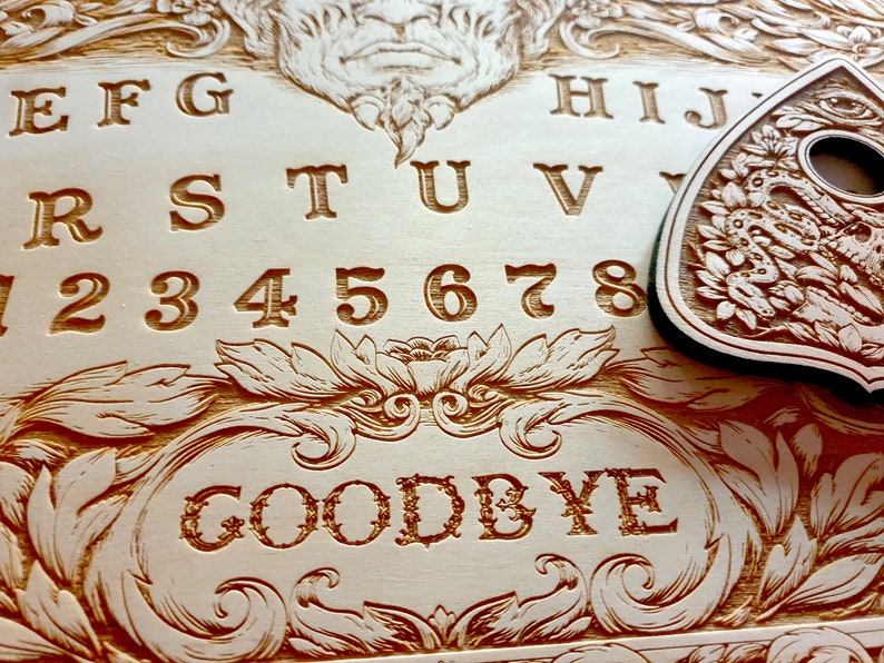 Ouija Board With Demon and Skulls Spirit Board Wooden - Etsy