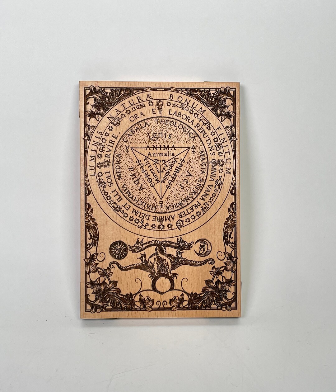 Alchemy Symbols Board Laser Engraved on Wood ,occult Sign | Gothic ...