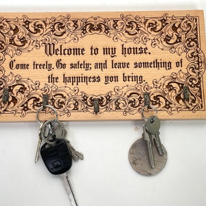 Mayan Calendar Key Holder for Wall Wood Engraving, Welcome Sign ,aztec ...