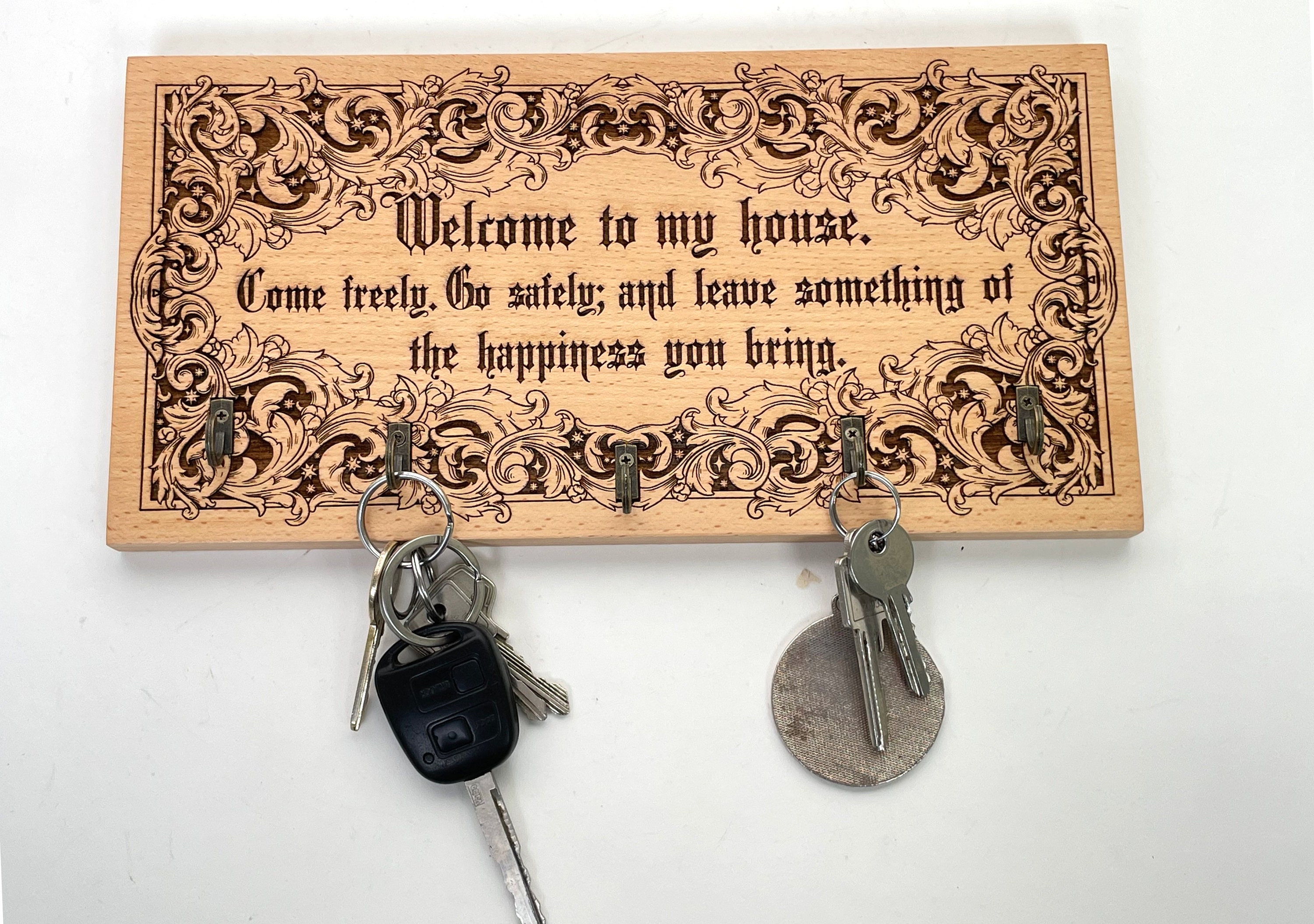 Bram Stoker Dracula Decor Welcome Sign Quote Key Holder, Welcome to My ...