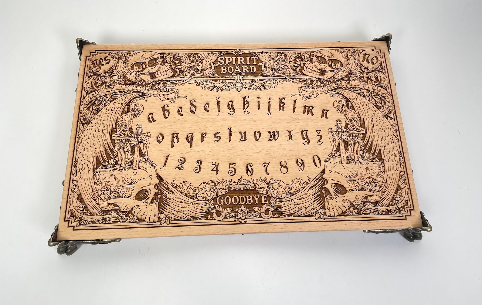 Ouija Board With Demons and Skulls Wooden Engraving Luxury Edition ...