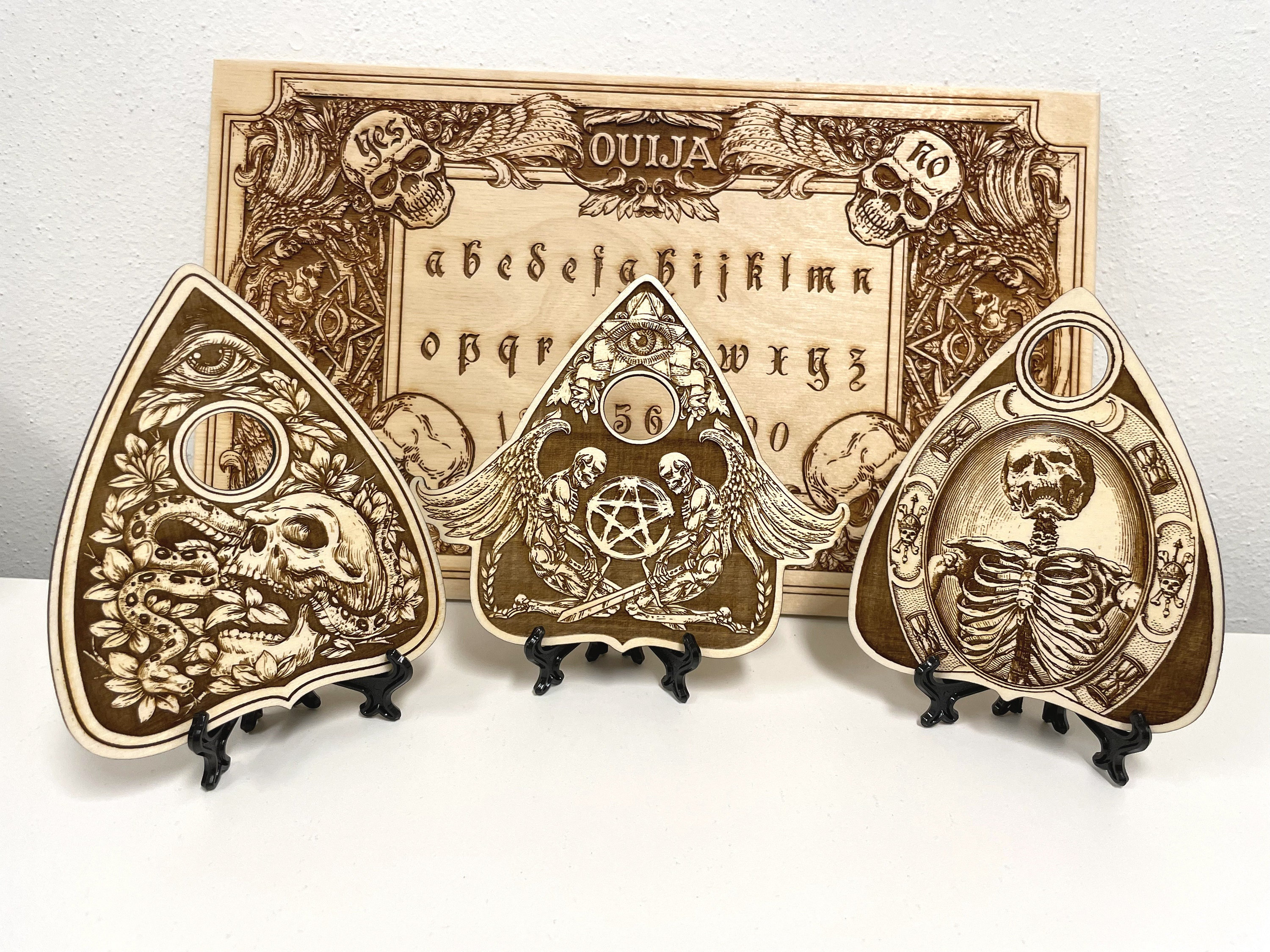 Planchette SET OF 3 for Ouija Board With Demons and Skulls - Etsy