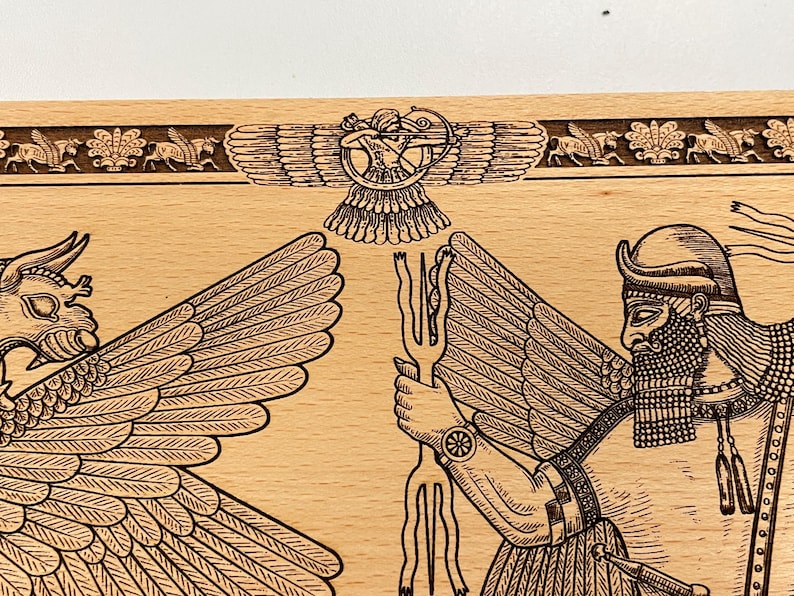 Sumerian Anunnaki Decor | Assyrian Mythology Relief | Winged God ...