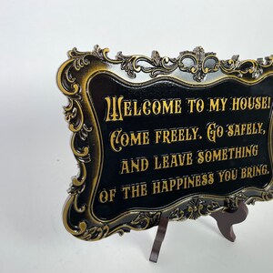 Bram Stoker Dracula Quote Welcome Sign Wall Decor Welcome to My House ...