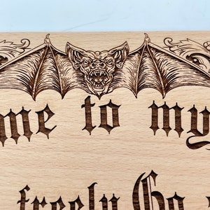 Bram Stoker Dracula Quote Welcome Sign Wall Decor Welcome to My House ...