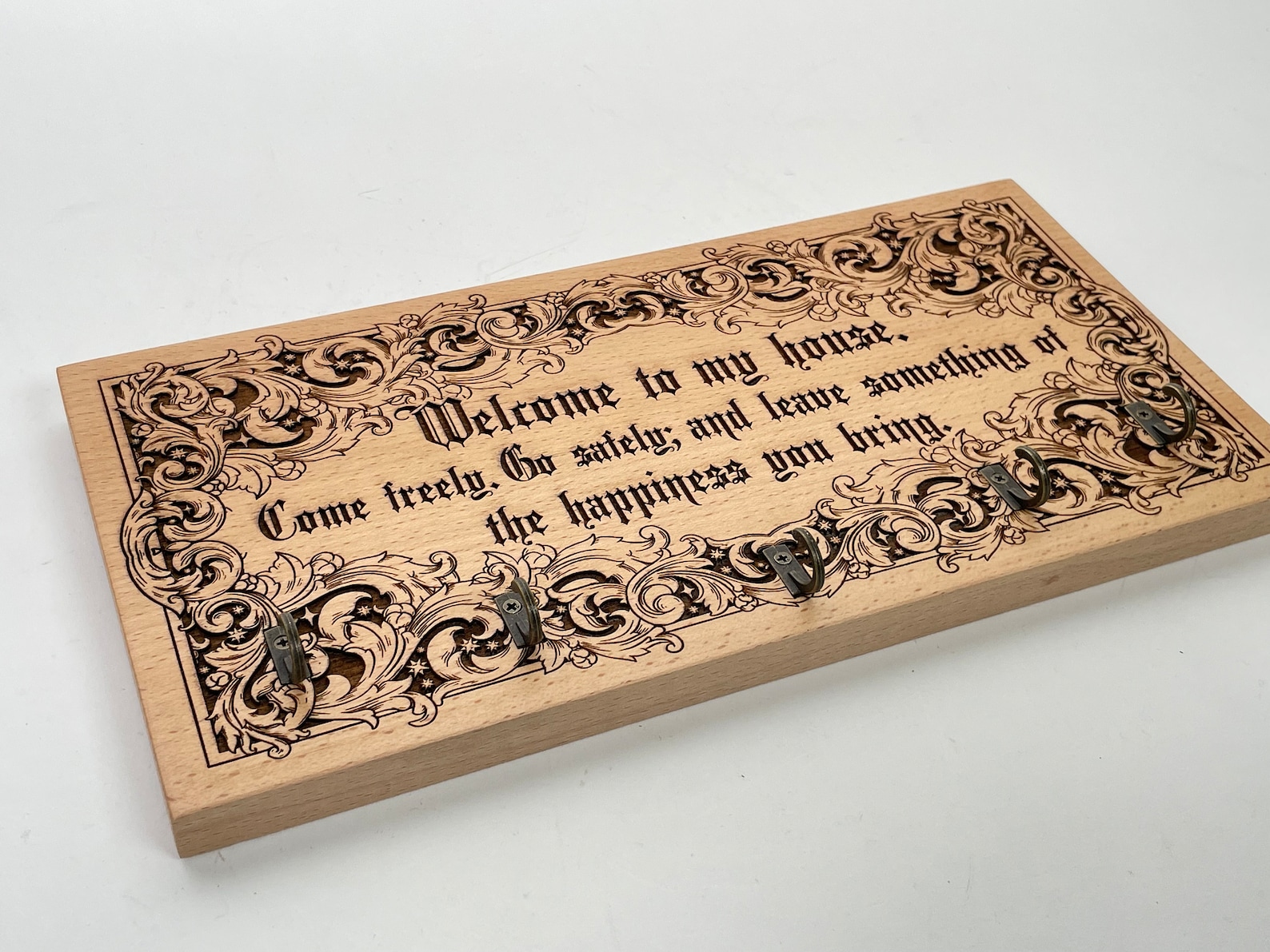 Bram Stoker Dracula Decor Welcome Sign Quote Key Holder, Welcome to My ...