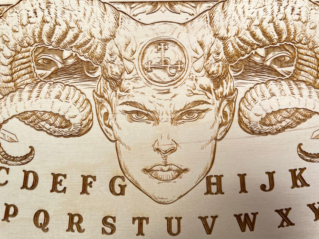 Lilith Sigil Ouija Board Engraved on Wood ,spirit Board Wooden ...