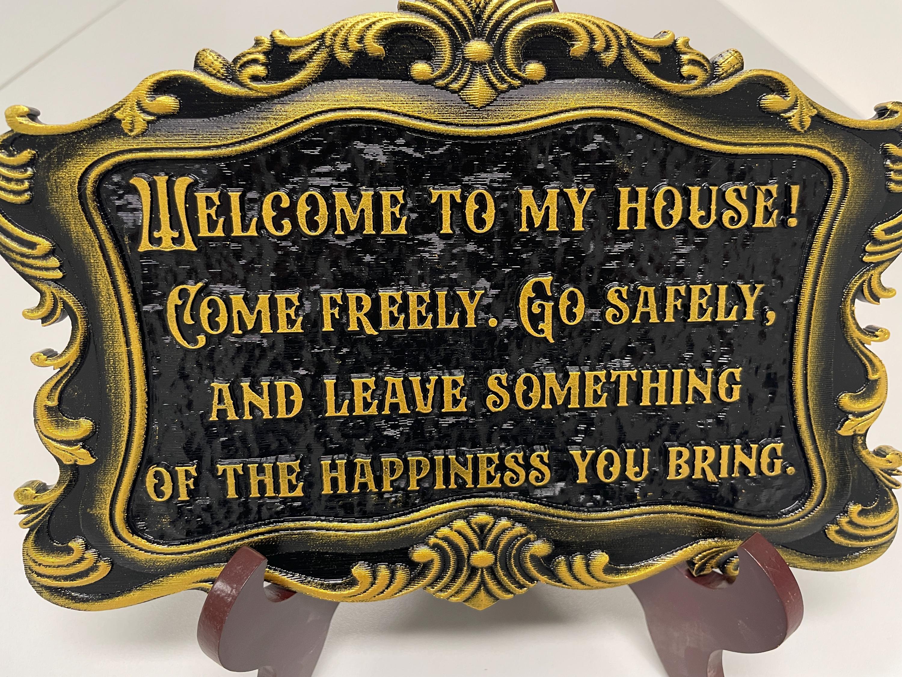 Bram Stoker Dracula Quote Welcome Sign Wall Decor Welcome to My House ...