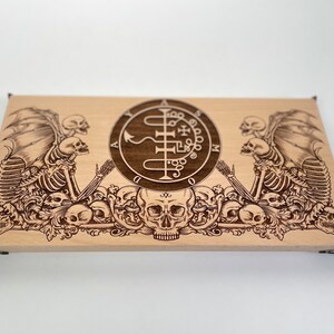Asmodeus Sigil. Sigil of Asmoday Altar Board Engraved, Wooden Ritual ...