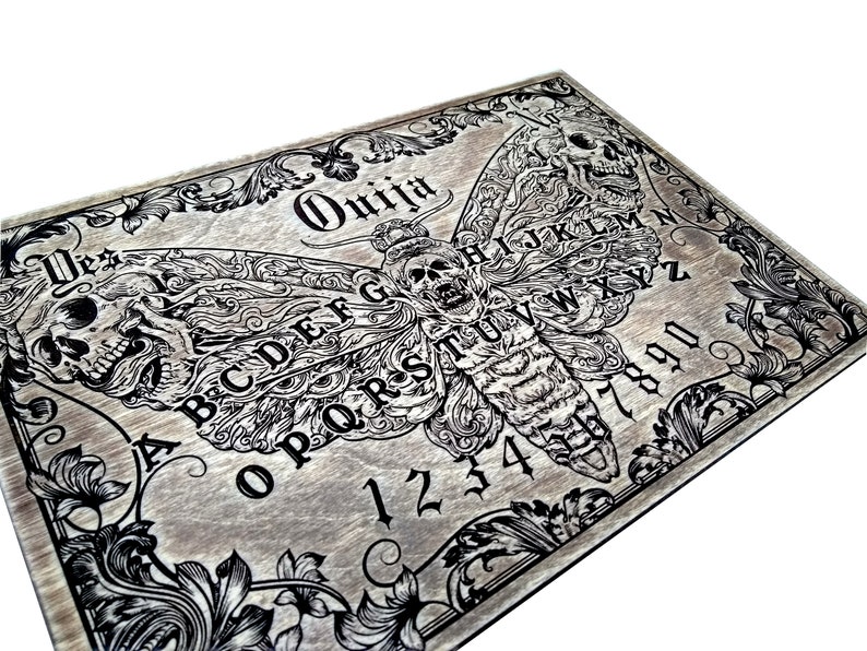 Unique Death Hawk Moth Wooden Ouija Board With Planchette , Moth Ouija ...