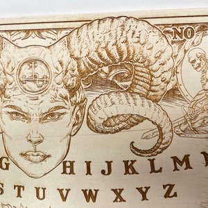 Lilith Sigil Ouija Board Engraved on Wood ,spirit Board Wooden ...