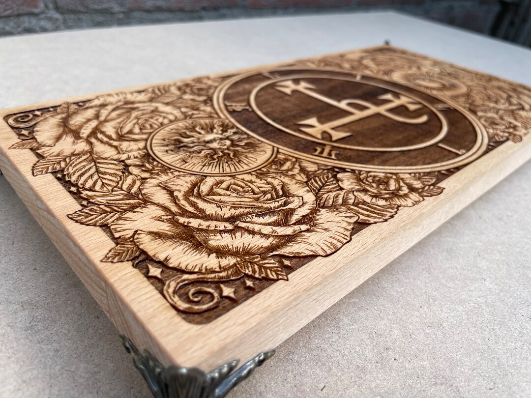 Lilith Sigil Altar Wooden Ritual Table , Altar Offering Table, Sigil of ...