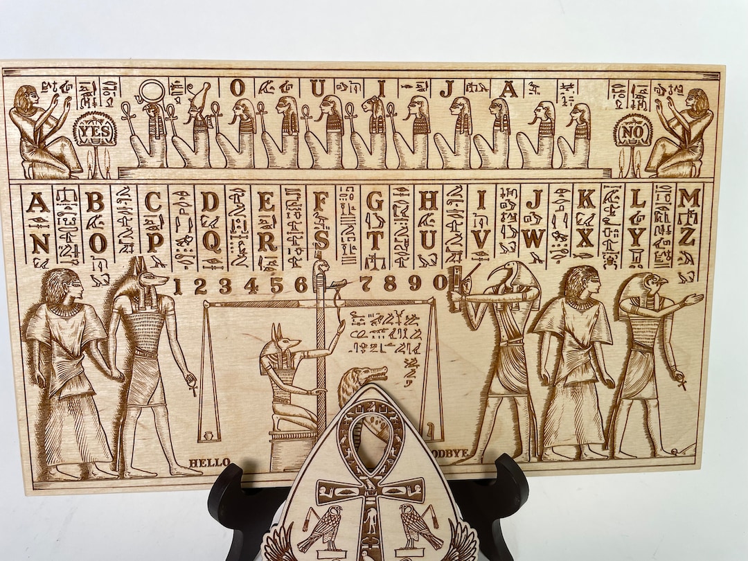 Egyptian Ouija Board Book of the Dead Wooden Weighing of the Heart ...