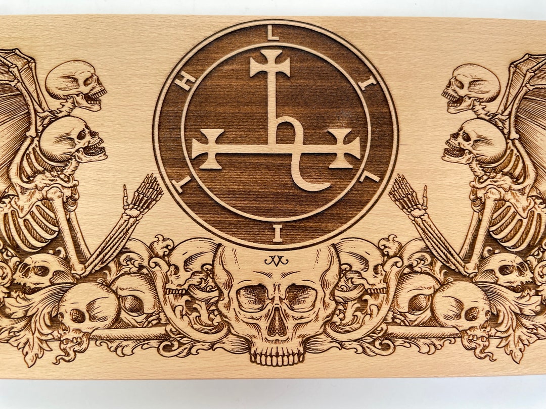 Lilith Altar Wooden Ritual Table Engraved on Wood ,altar Offering Table ...
