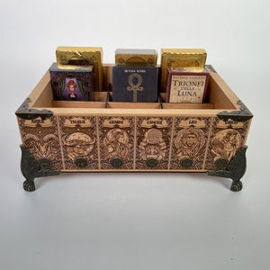Tarot and Oracle Deck Holder Organizer for Multiple Decks 12 Slots ...