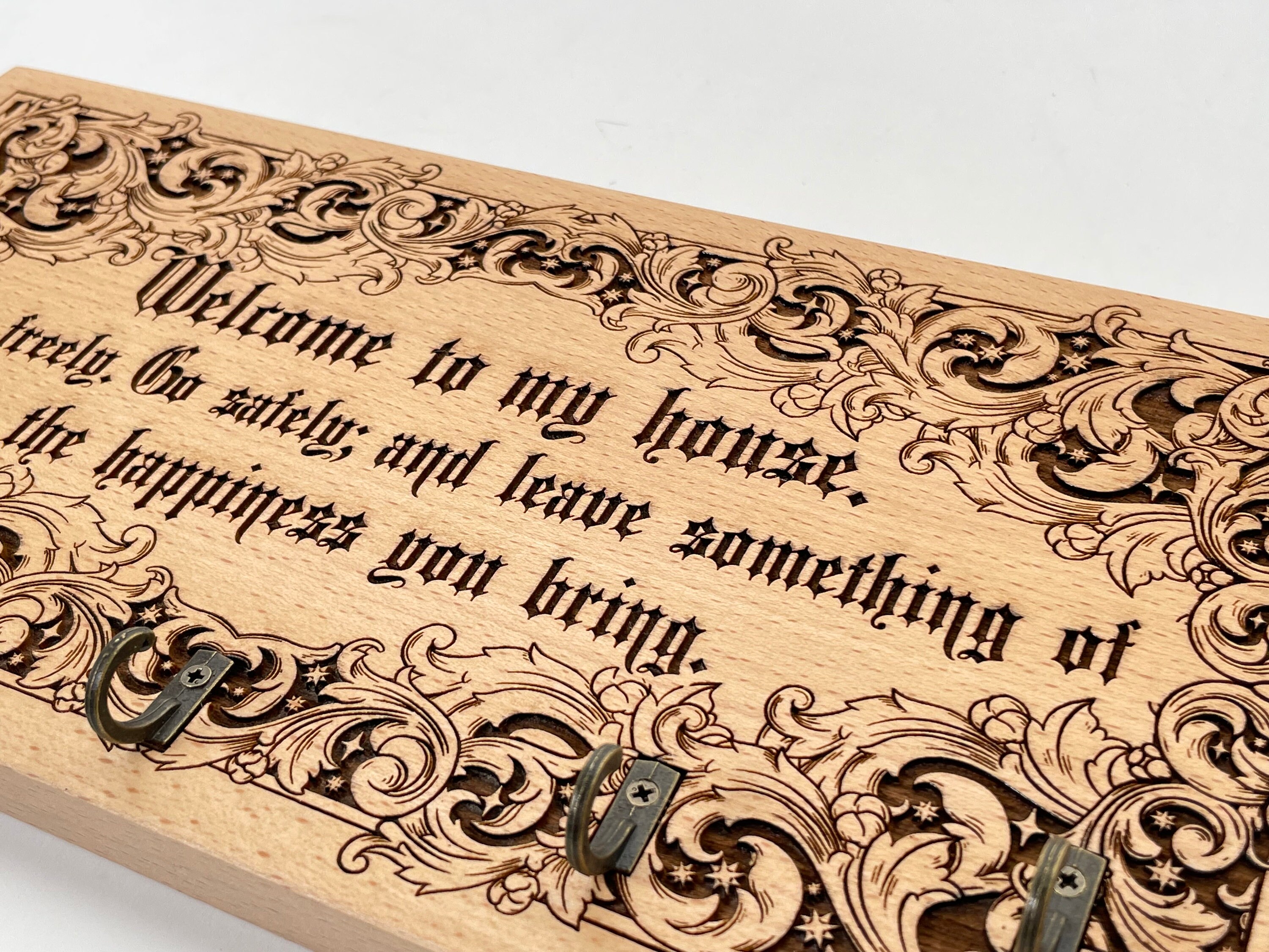 Bram Stoker Dracula Decor Welcome Sign Quote Key Holder, Welcome to My ...