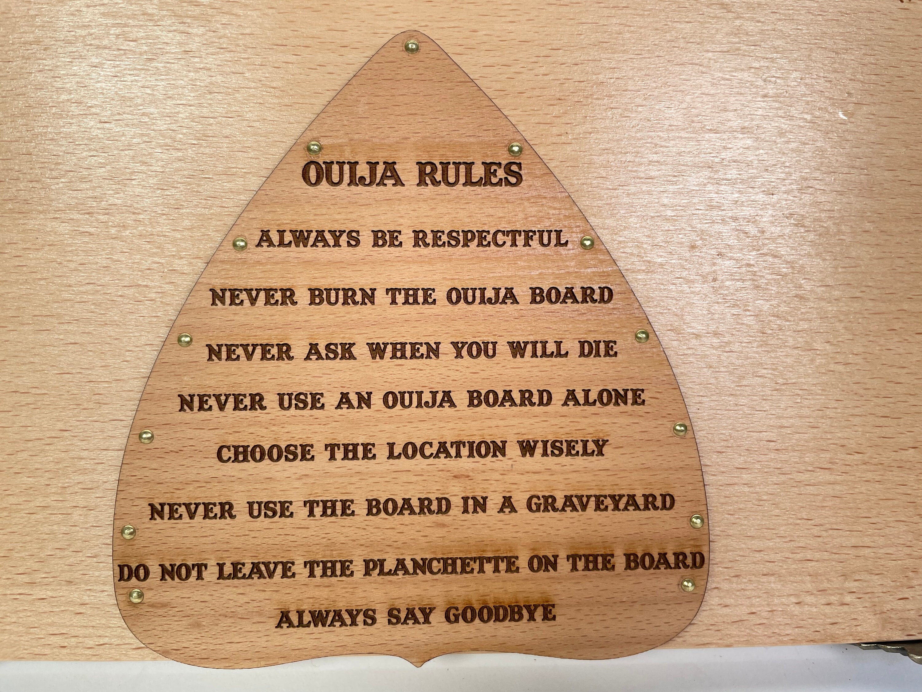 Ouija Board With Demons and Skulls Wooden Engraving Luxury Edition ...