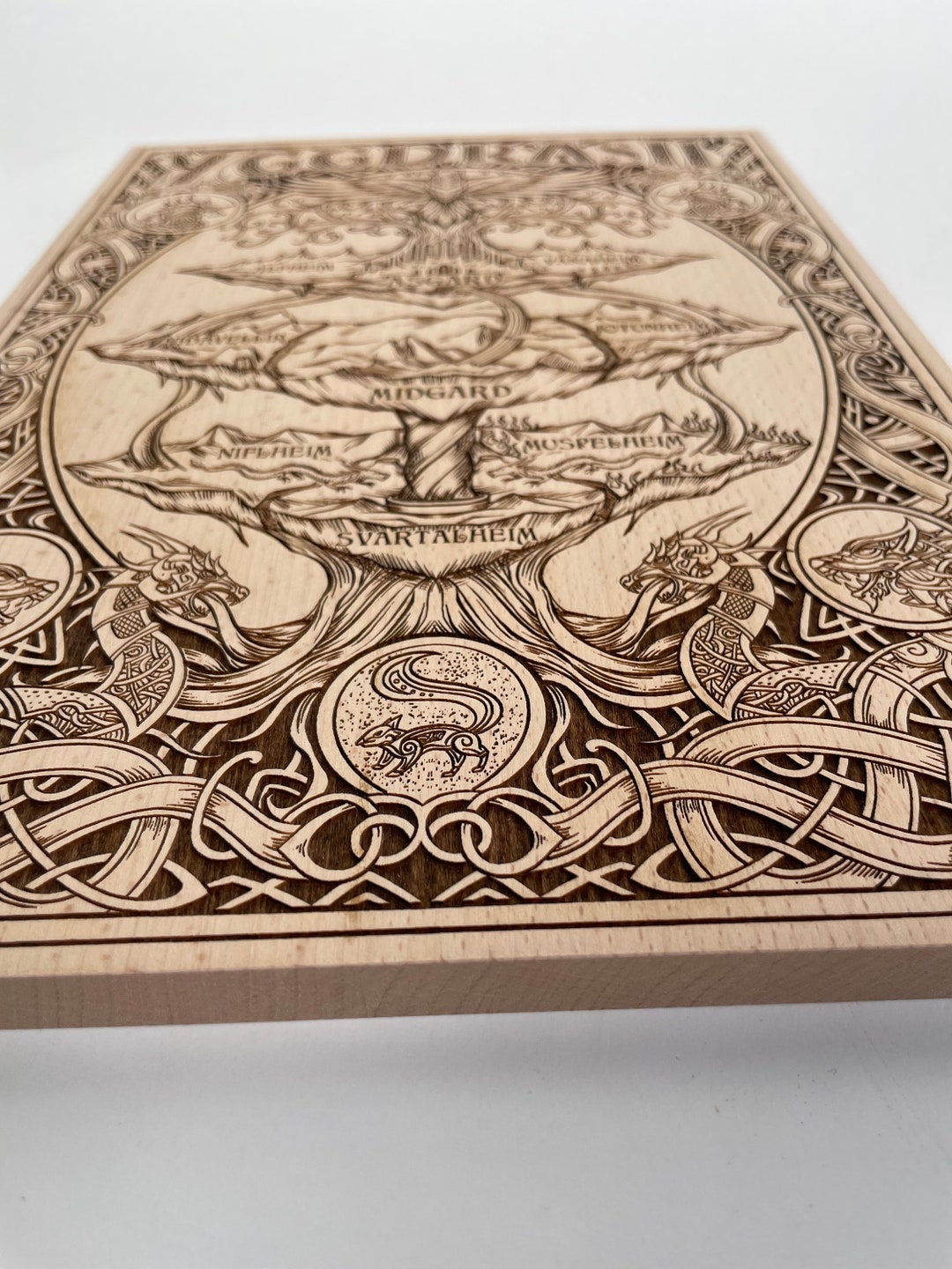 Yggdrasil Nine Realms, World Tree TREE OF LIFE, Norse Mythology Wall ...