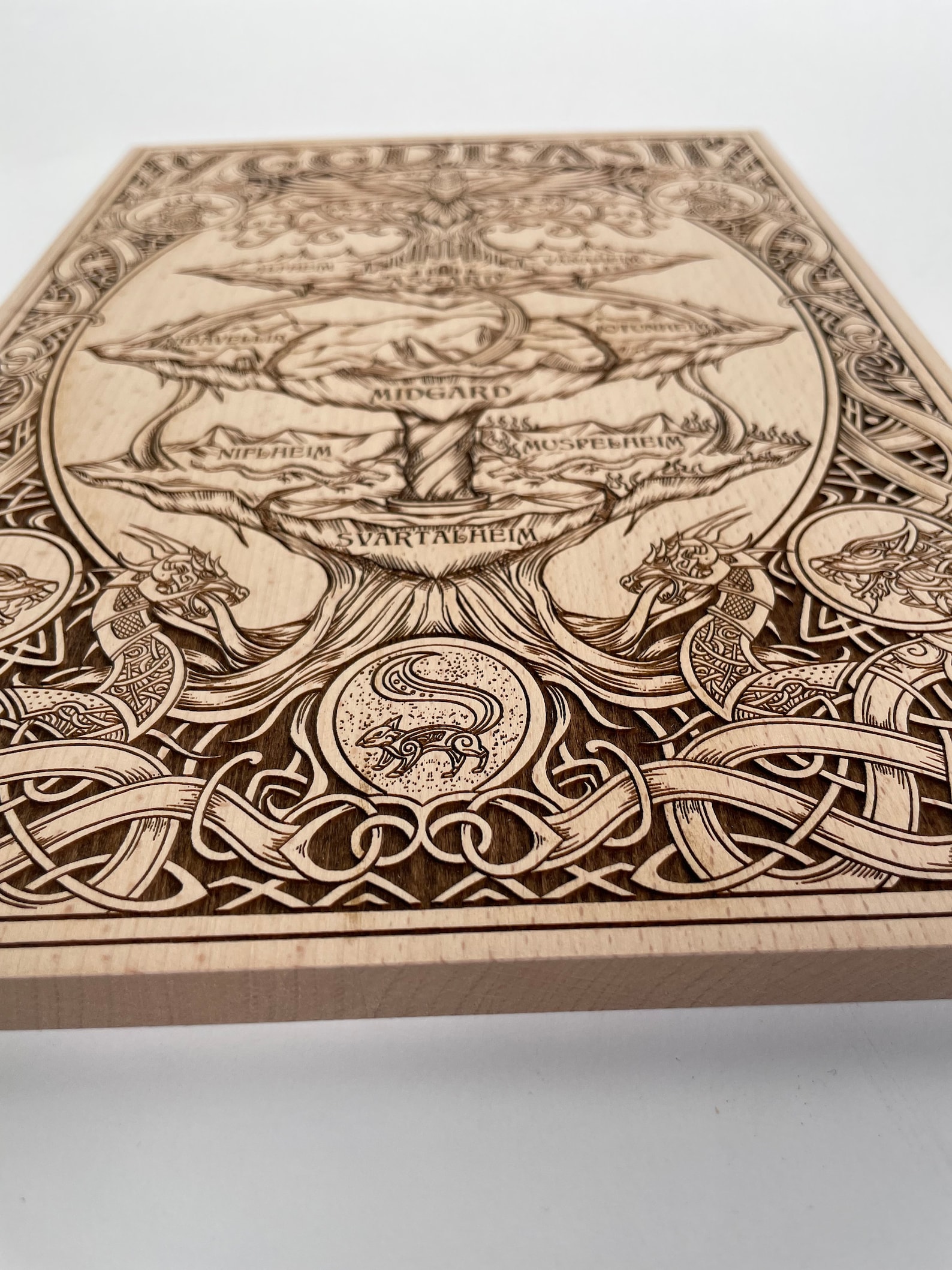 Yggdrasil Nine Realms, World Tree TREE OF LIFE, Norse Mythology Wall ...