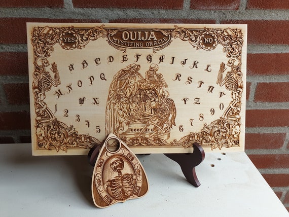 Memento Mori Gothic Ouija Board With Skulls Wooden Planchette Spirit Board for Seance Oracle Board Etsy Canada