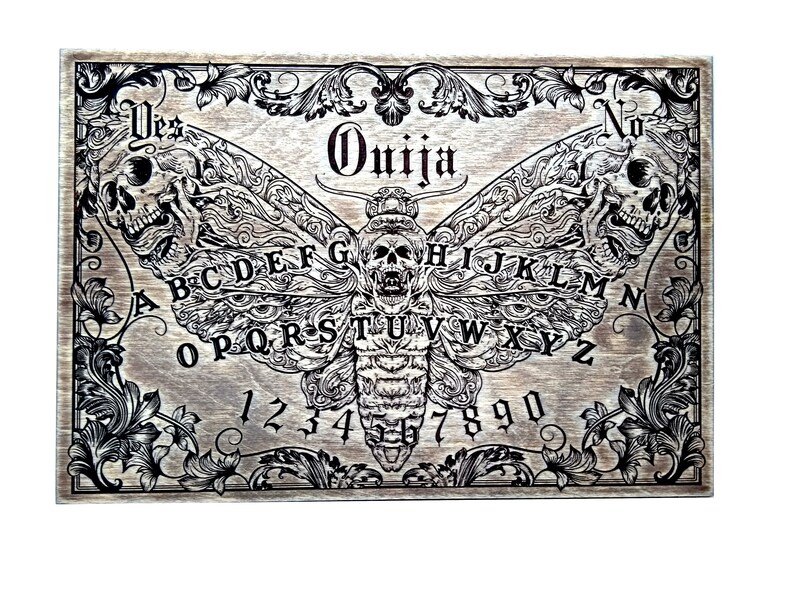 Unique Death Hawk Moth Wooden Ouija Board With Planchette , Moth Ouija ...