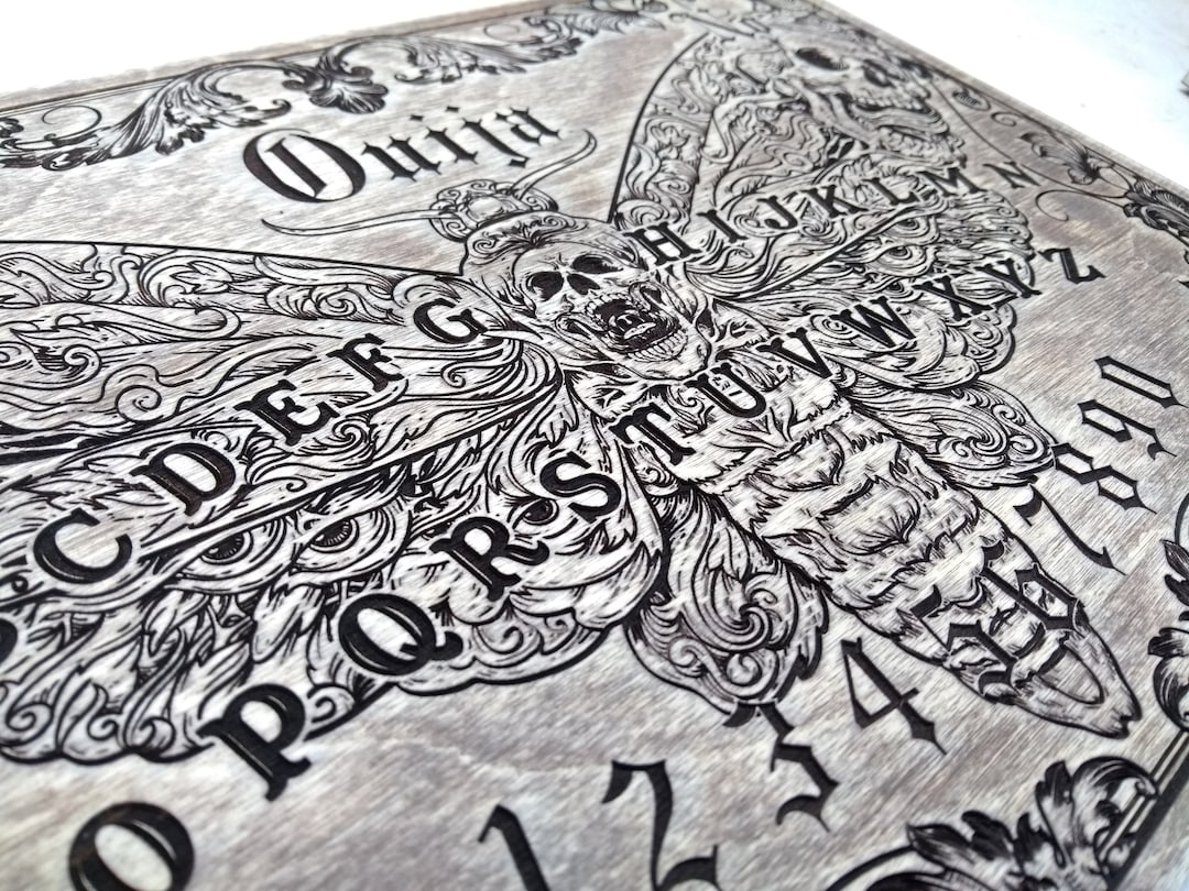 Unique Death Hawk Moth Wooden Ouija Board With Planchette , Moth Ouija ...