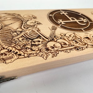 Lilith Altar Wooden Ritual Table Engraved on Wood ,altar Offering Table ...