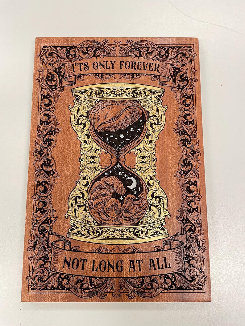 Labyrinth Inspired Wall Art – “it’s Only Forever” Quote Hourglass Decor ...