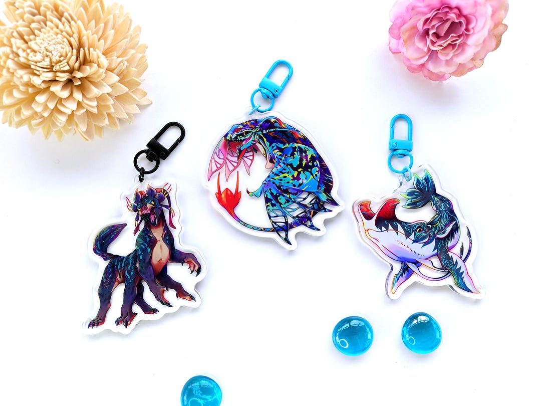 Avatar Charms - 3 portachiavi in acrilico di Banshee/Ikran, Tulkun ...