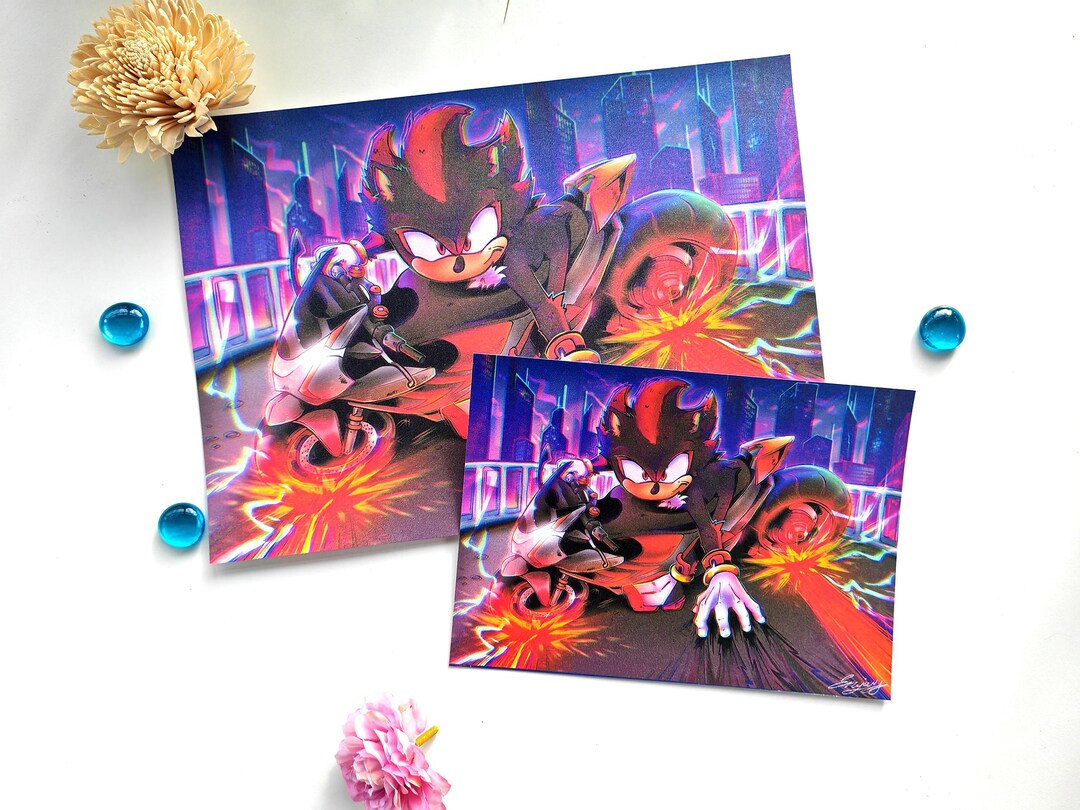 Shadow the Hedgehog Akira Slide PRINT - Etsy