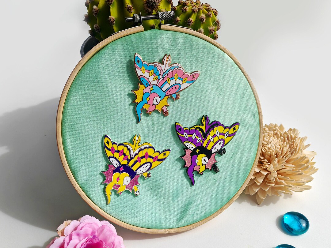 Pride Angelic Beetle - Trans, Nonbinary and Intersex | 2in ENAMEL PIN ...