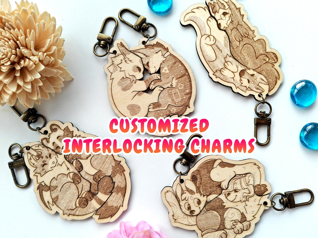 Customized Interlocking Couple Keychain - Custom-made Gift for ...
