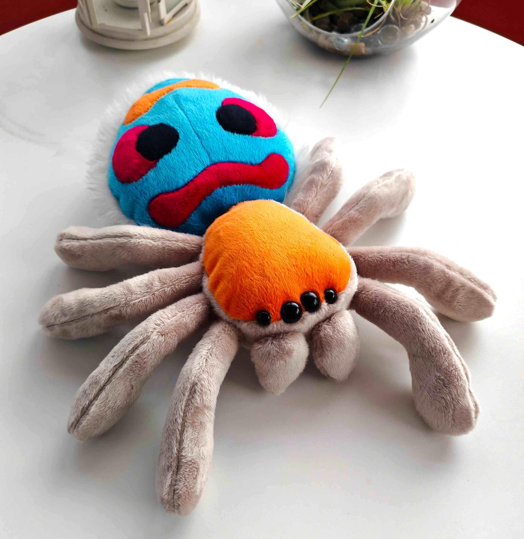 Peacock Jumping Spider - PLUSHIE Handmade Soft Toy - Etsy