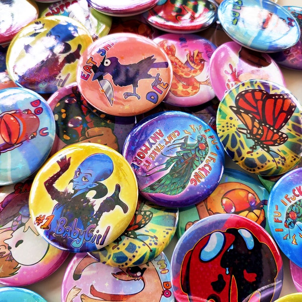 Funny Buttons - Etsy