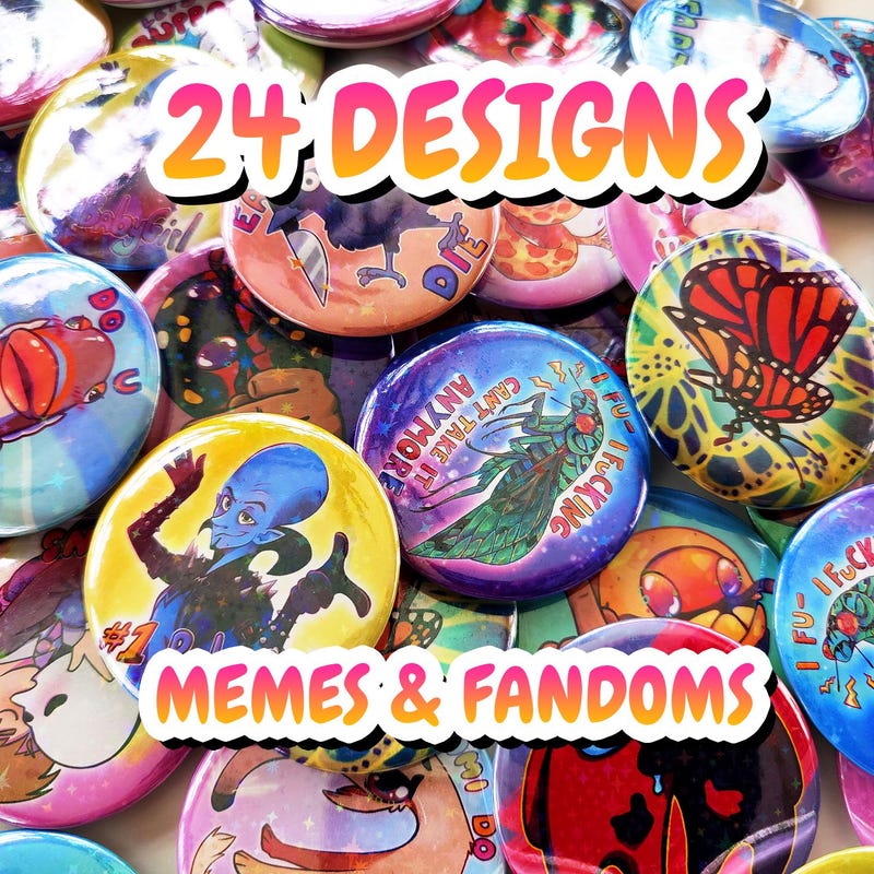 Funny Buttons - Etsy