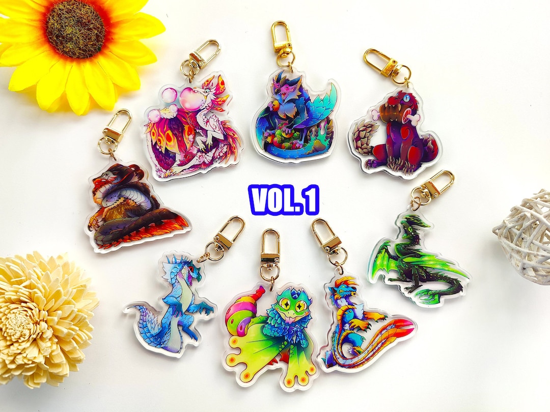 MONSTER HUNTER (VOL.1) Acrylic Charms 2.5in | Astalos, Mizutsune ...
