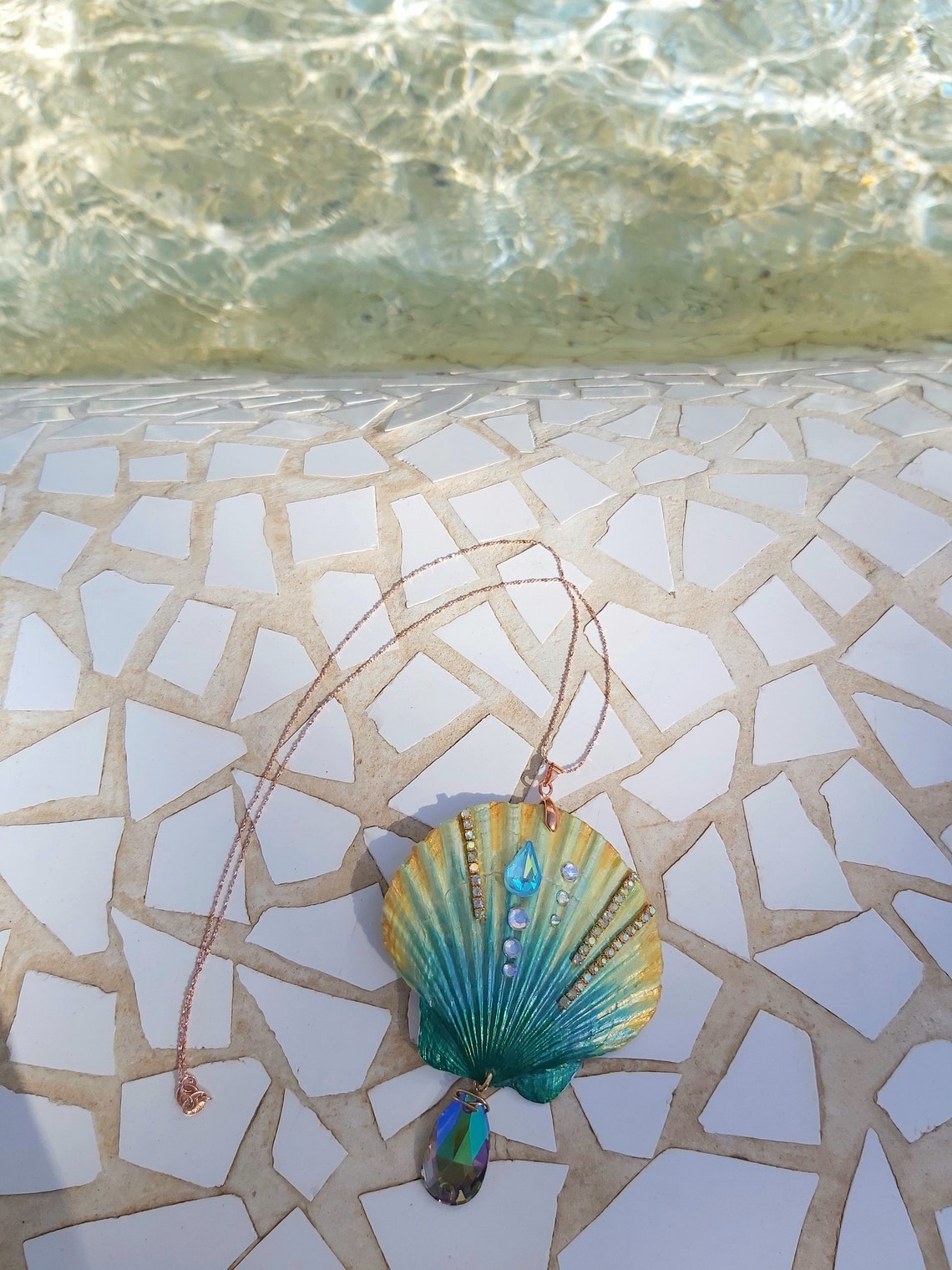 Mermaid Necklace Shell Necklace Shell Pendant Shell Choker - Etsy