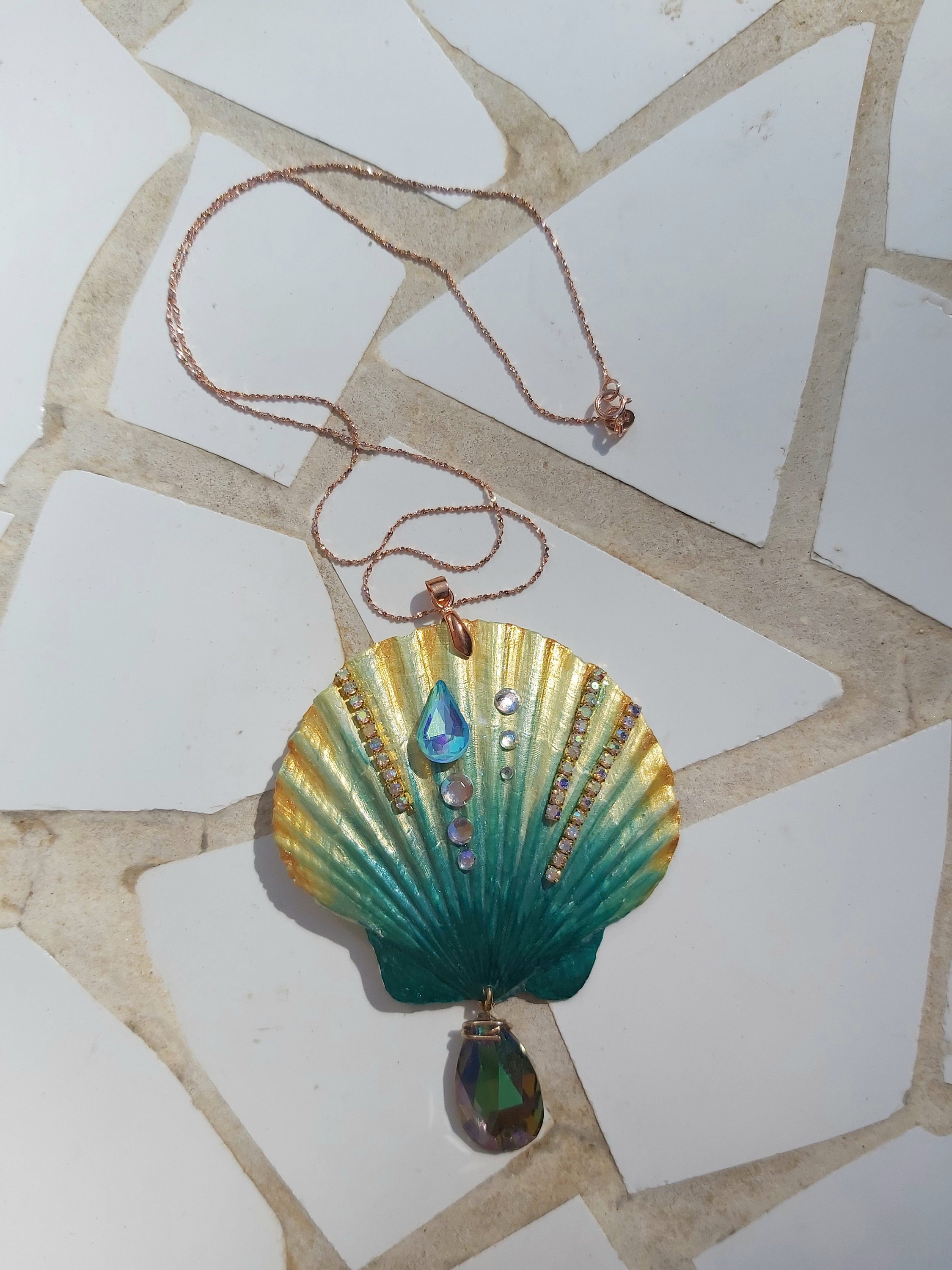 Mermaid Necklace Shell Necklace Shell Pendant Shell Choker - Etsy